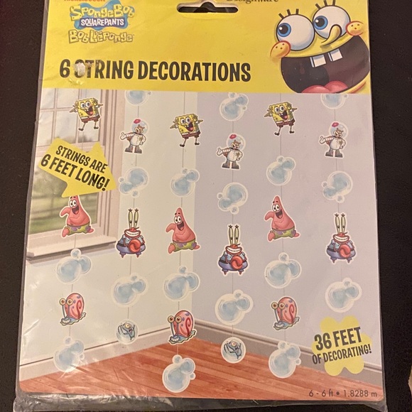 Party Supplies | 52 Spongebob 6 Hanging Strings Decorations Inside The ...